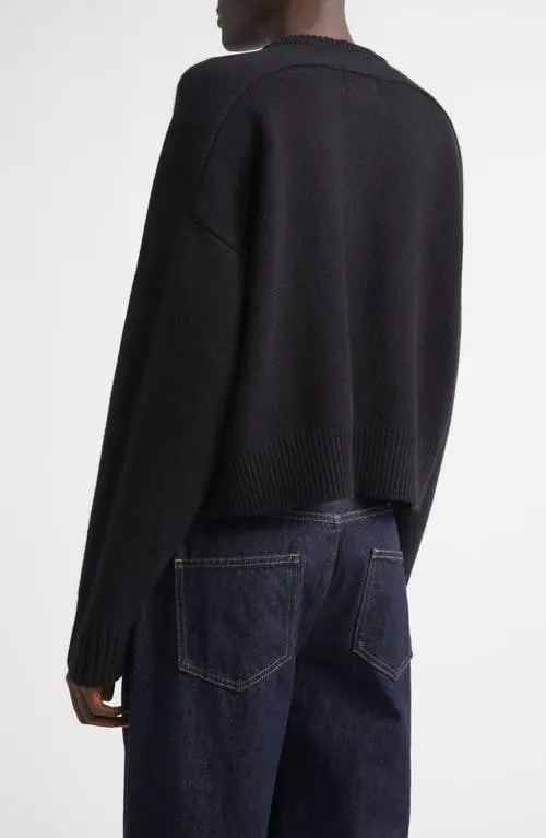 Loulou De Saison Bruzzi Oversized Wool & Cashmere Sweater - Black