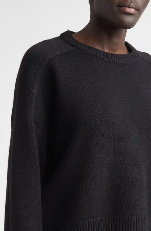 Loulou De Saison Bruzzi Oversized Wool & Cashmere Sweater - Black