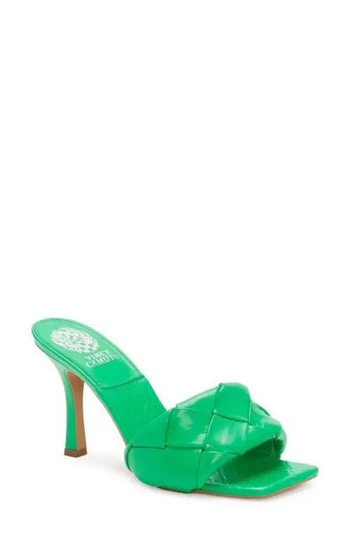 Vince Camuto Brelanie Braided Leather Sandals - Lotus Green
