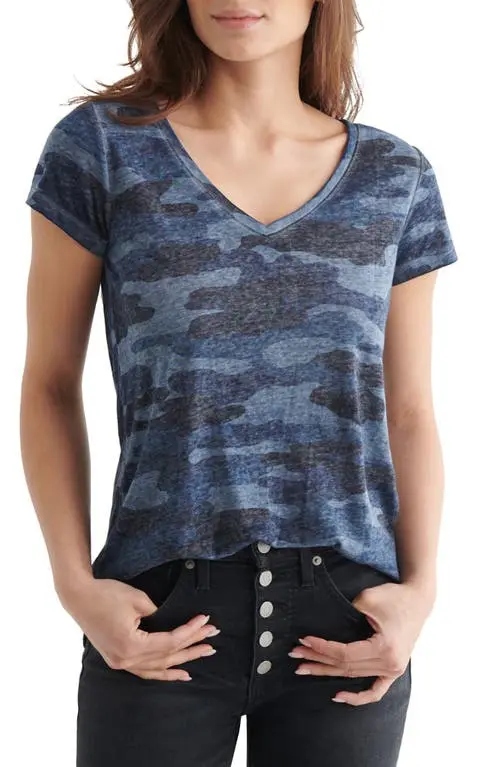 Lucky Brand Camo Burnout T-shirt