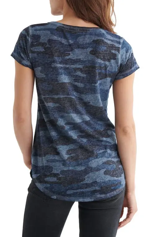 Lucky Brand Camo Burnout T-shirt
