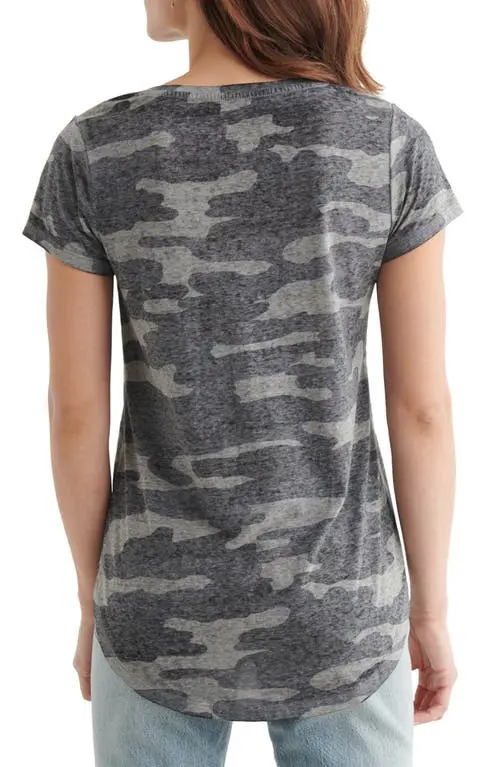 Lucky Brand Camo Burnout T-shirt