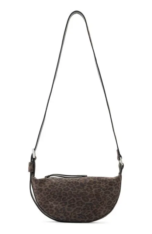 ALLSAINTS Half Moon Leather Crossbody Bag - Leppo Brown