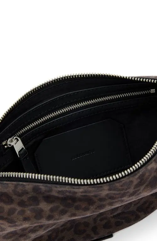 ALLSAINTS Half Moon Leather Crossbody Bag - Leppo Brown