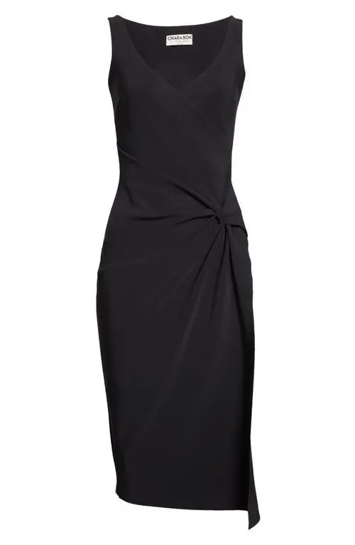 Chiara Boni La Petite Robe Yasu Side Ruched Cocktail Midi Dress