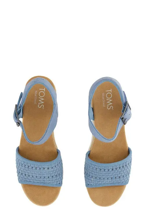 Toms Diana Platform Wedge Sandal - Blue