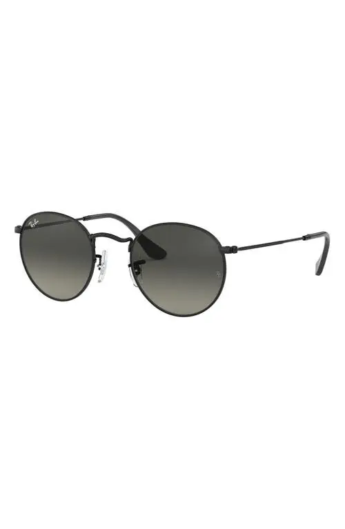 Ray-ban 50mm Gradient Round Frame Sunglasses - Black