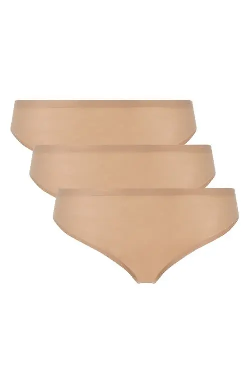 Chantelle 3-pack Soft Stretch Thongs - Beige
