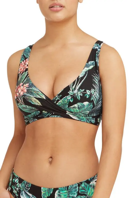 SEA LEVEL Cross Front Bikini Top - Black