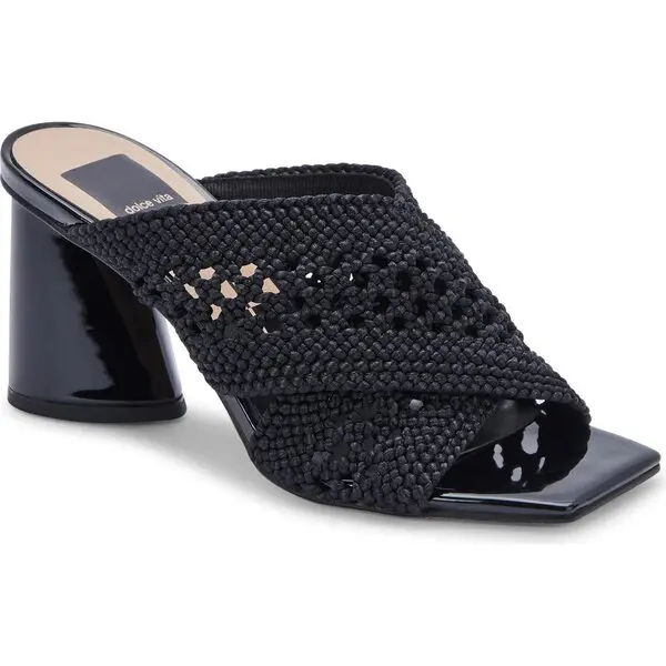 Dolce Vita Patch Sandal - Black Woven