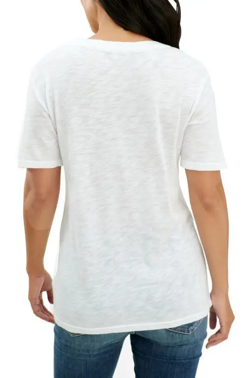 Splendid Everly Slub V-neck Tee - White