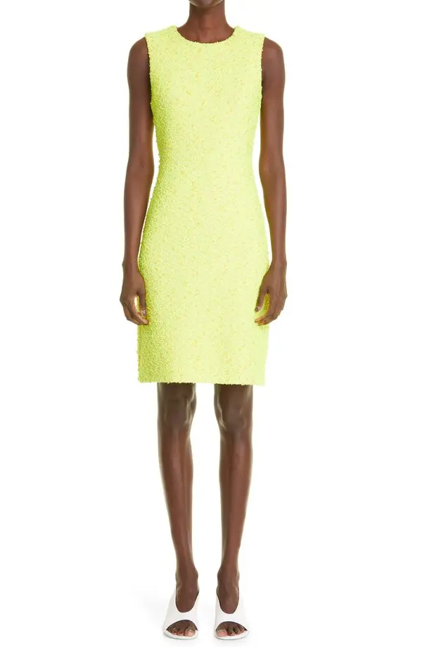 St. John Slub Sparkle Knit Dress In Yellow Multi - 40% Off | Editorialist