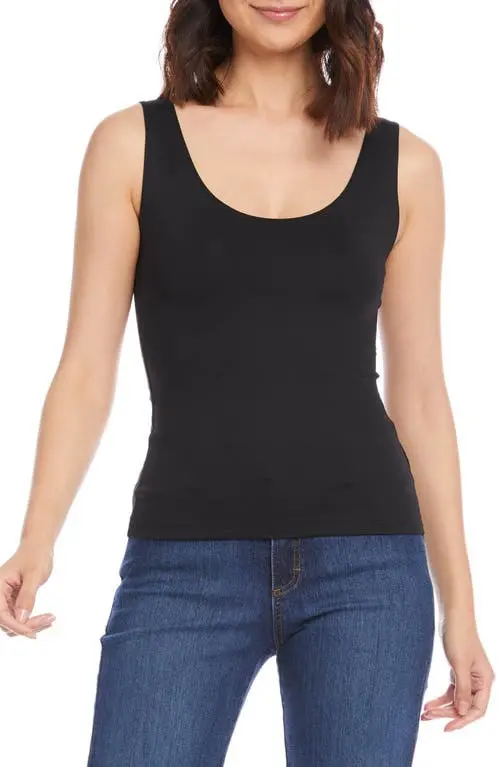 Karen Kane Scoop Neck Tank - Black