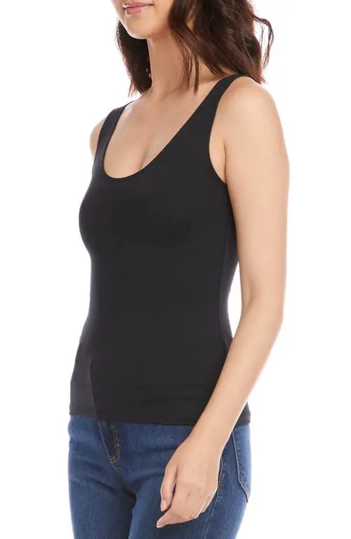 Karen Kane Scoop Neck Tank - Black