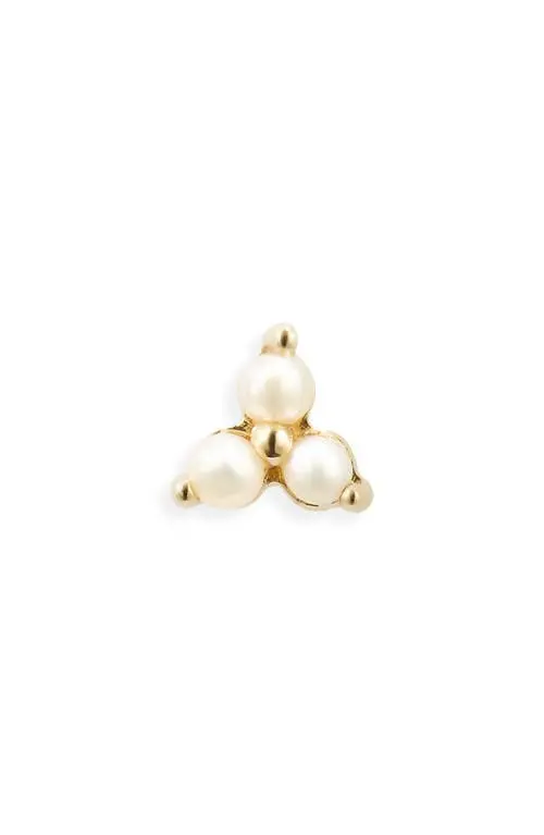 MARIA TASH Pearl Trinity Threaded Stud Earring - Yellow