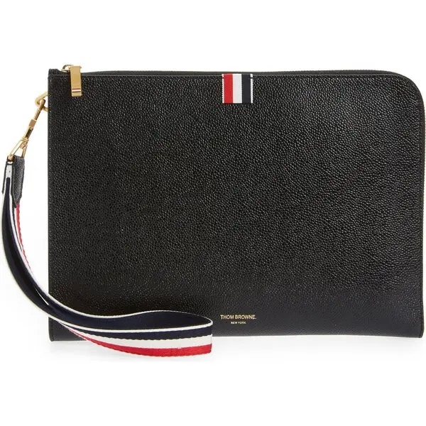 Thom Browne Zip Around Wallet - Black
