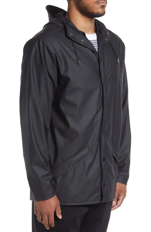 Rains Waterproof Longline Jacket - Black