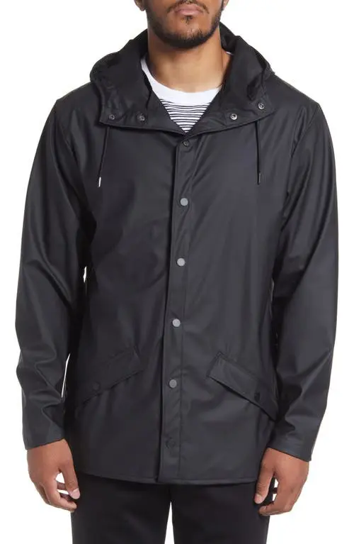 Rains Waterproof Longline Jacket - Black