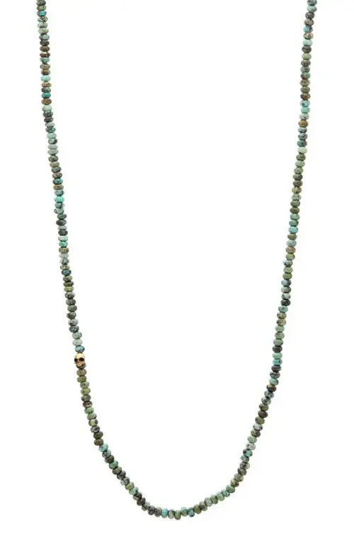 John Varvatos Skull Turquoise Necklace - Blue/ Green
