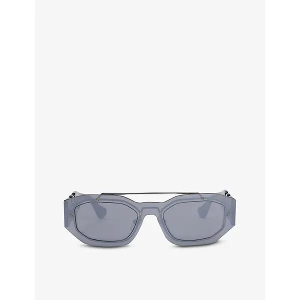 Versace Ve2235 Oval-frame Sunglasses - Grey