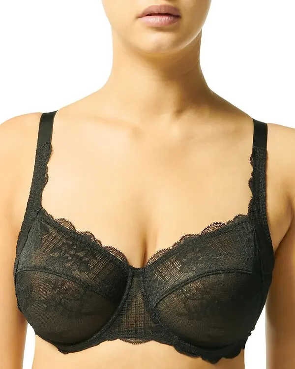 Simone Perele Reve Lace Underwire Full Cup Bra - Black