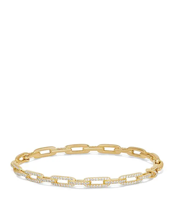 David Yurman 4mm Stax Chain Link Bracelet - White/gold