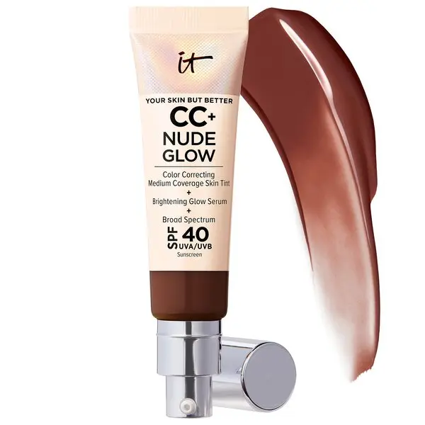 IT COSMETICS Cc+ Nude Glow Lightweight Foundation + Glow Serum With Spf 40 And Niacinamide - Deep Bronze