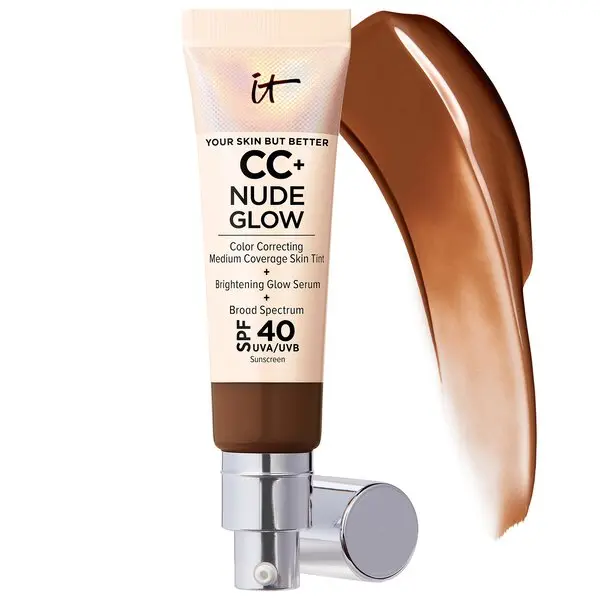 IT COSMETICS Cc+ Nude Glow Lightweight Foundation + Glow Serum With Spf 40 And Niacinamide - Deep Honey