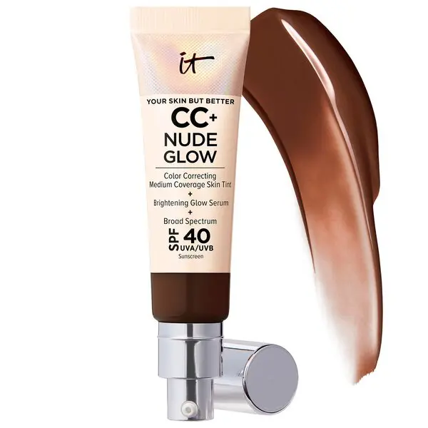 IT COSMETICS Cc+ Nude Glow Lightweight Foundation + Glow Serum With Spf 40 And Niacinamide - Deep Mocha