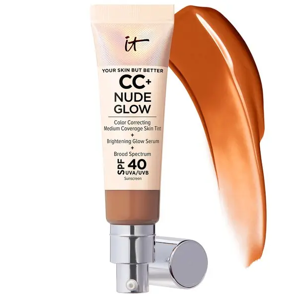 IT COSMETICS Cc+ Nude Glow Lightweight Foundation + Glow Serum With Spf 40 And Niacinamide - Rich Honey