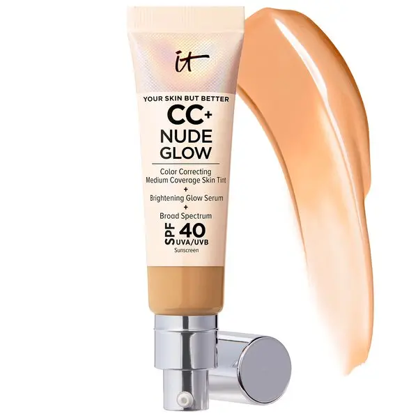 IT COSMETICS Cc+ Nude Glow Lightweight Foundation + Glow Serum With Spf 40 And Niacinamide - Tan Warm
