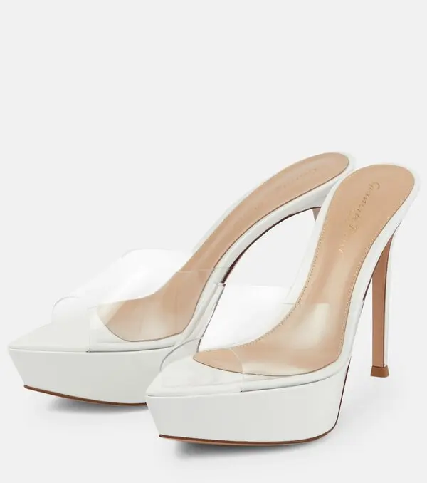 GIANVITO ROSSI Betty Pvc And Leather Sandals