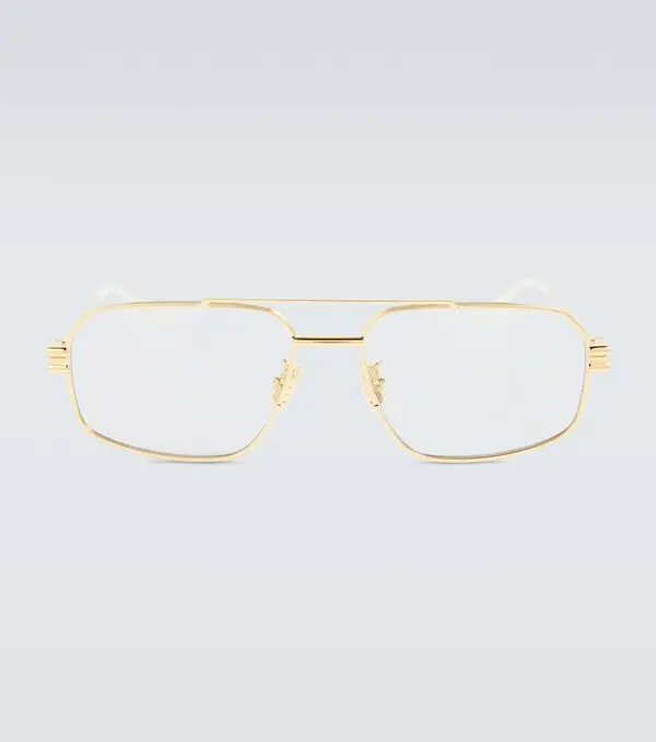 Bottega Veneta Square-frame Glasses - Metallic