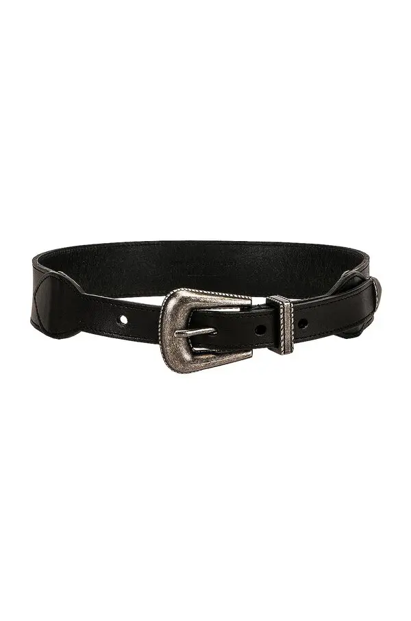 Saint Laurent Folk Buckle Belt - Nero