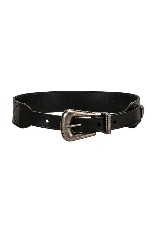 Saint Laurent Folk Buckle Belt - Nero
