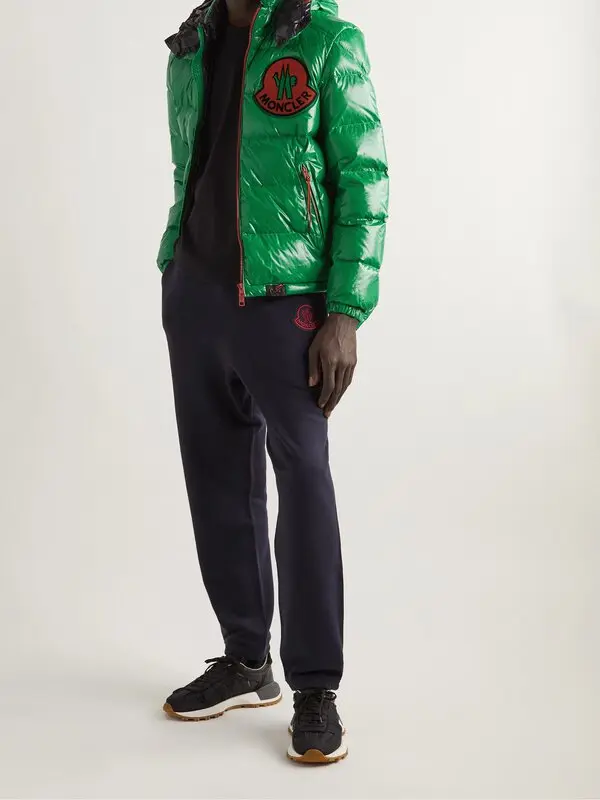 Moncler 1952 Haggi Logo-appliquéd Quilted Recycled Glossed-shell Hooded Down Jacket - Green