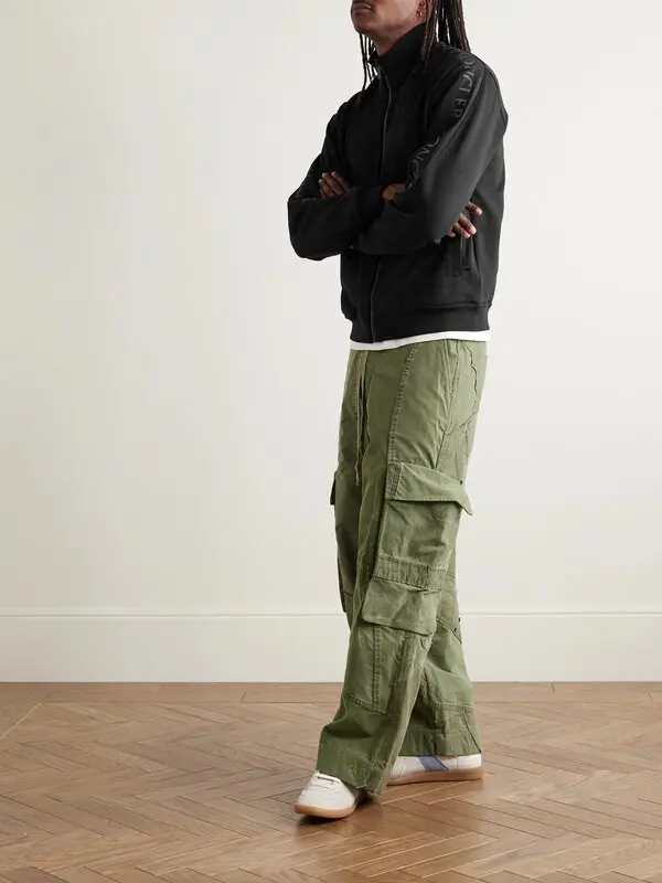 Moncler Logo-print Cotton-jersey Zip-up Sweatshirt