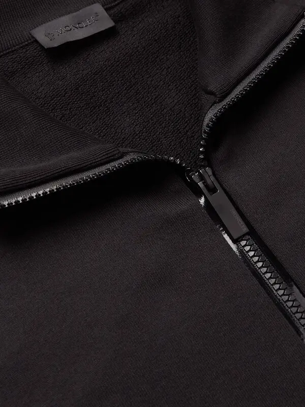 Moncler Logo-print Cotton-jersey Zip-up Sweatshirt