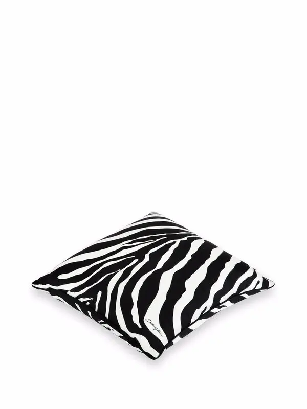 Dolce & Gabbana Zebra-print Silk Twill Cushion