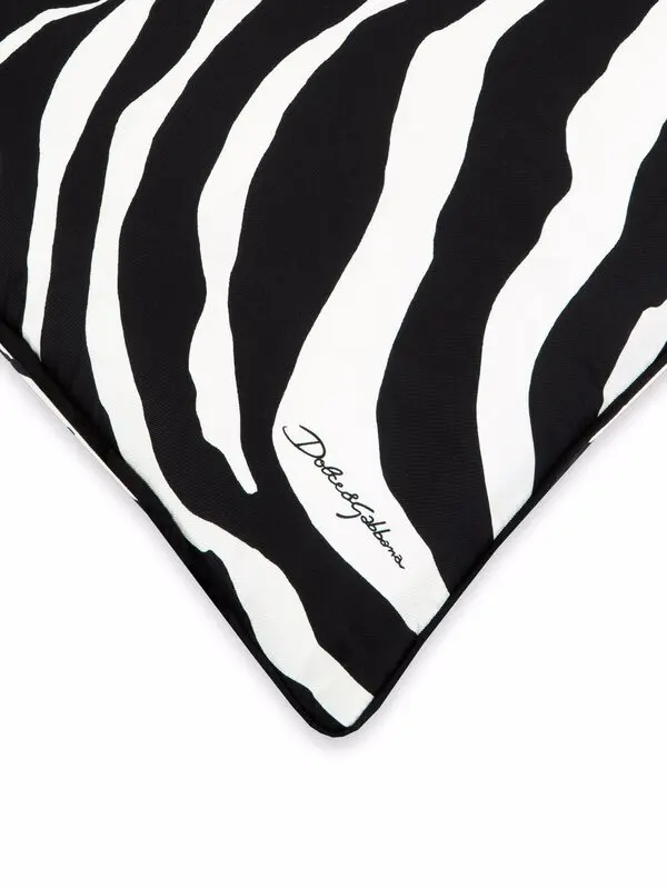 Dolce & Gabbana Zebra-print Silk Twill Cushion