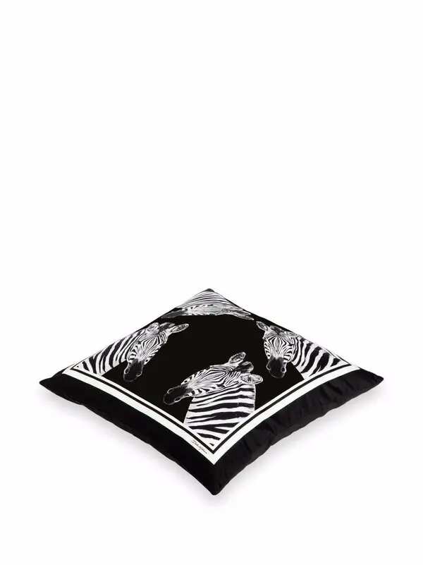 Dolce & Gabbana Small Zebra-print Duchesse Cotton Cushion
