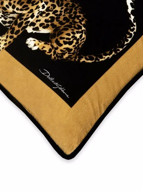 Dolce & Gabbana Small Leopardo-print Velvet Cushion