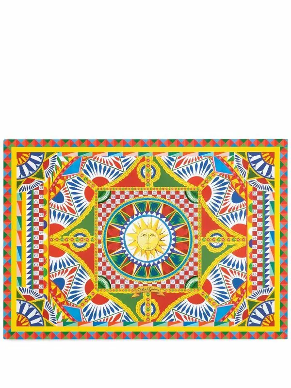 Dolce & Gabbana Carretto-print Paper Placemats - Yellow
