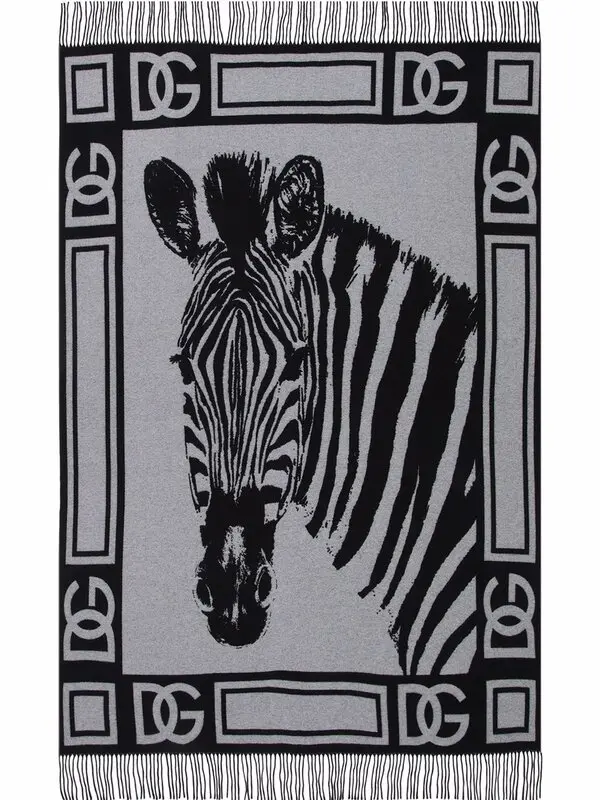 Dolce & Gabbana Zebra-jacquard Cashmere Blanket