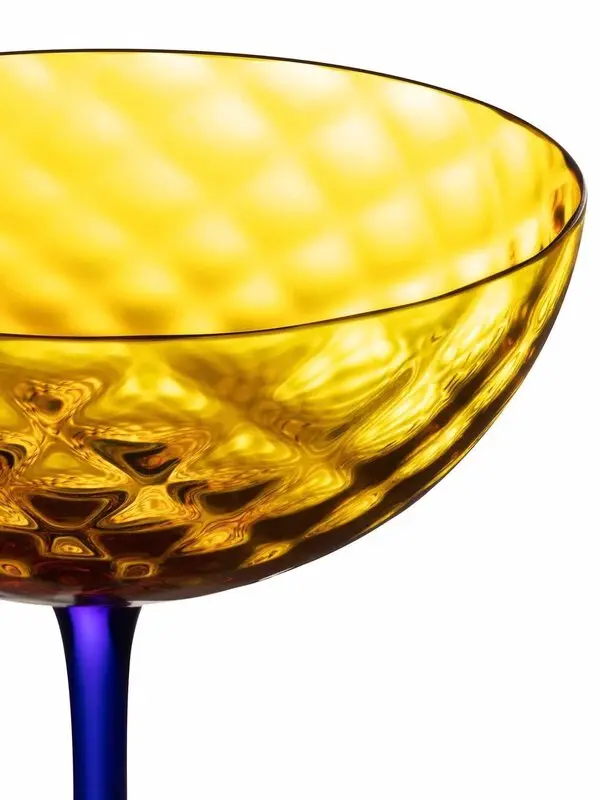 Dolce & Gabbana Hand-blown Murano Champagne Glass - Yellow