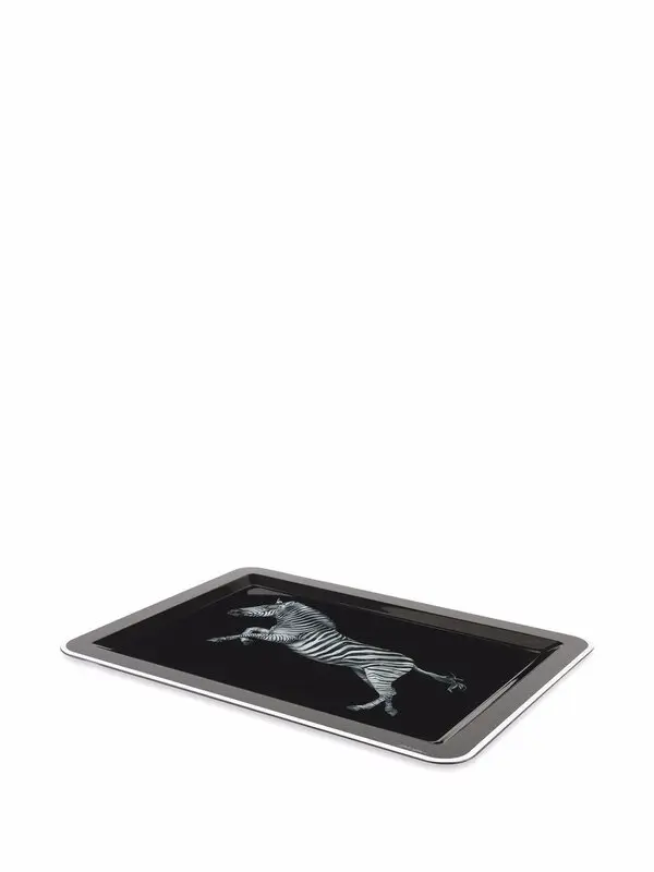Dolce & Gabbana Large Zebra-print Wood Tray