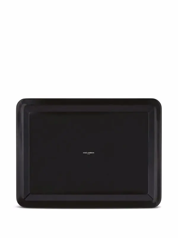 Dolce & Gabbana Large Zebra-print Wood Tray