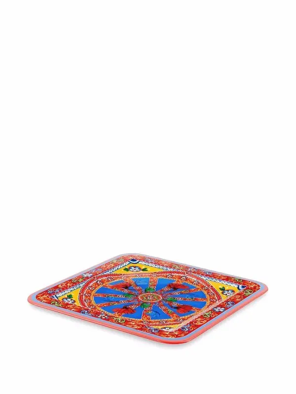 Dolce & Gabbana Medium Carretto-print Wood Tray
