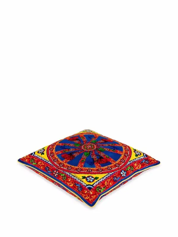 Dolce & Gabbana Medium Carretto-print Velvet Cushion