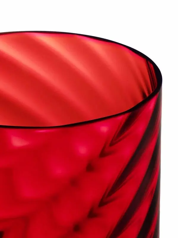 DOLCE & GABBANA CASA Rigadin Ritorto Murano Water Glasses Set - Red
